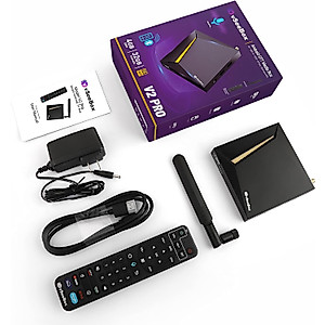 2024 vSeeBox V2 Pro, Fastest Android TV Box with Voice Remote Control, and HDMI Cable (4GB RAM+ 32 GB ROM)