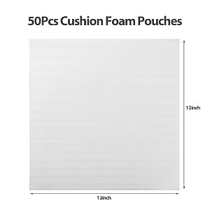 Offitecture 12" x 12" Foam Pouches, Shipping and Packing Supplies, 50-Pack