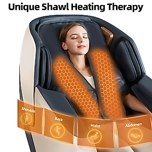 MassaMAX MT339 4D Massage Chair, Full Body Shiatsu Recliner with Electric Extendable Footrest, Zero Gravity, SL Track, Deep Yoga Stretch, Foot Rollers, and Heating (Magic Black)