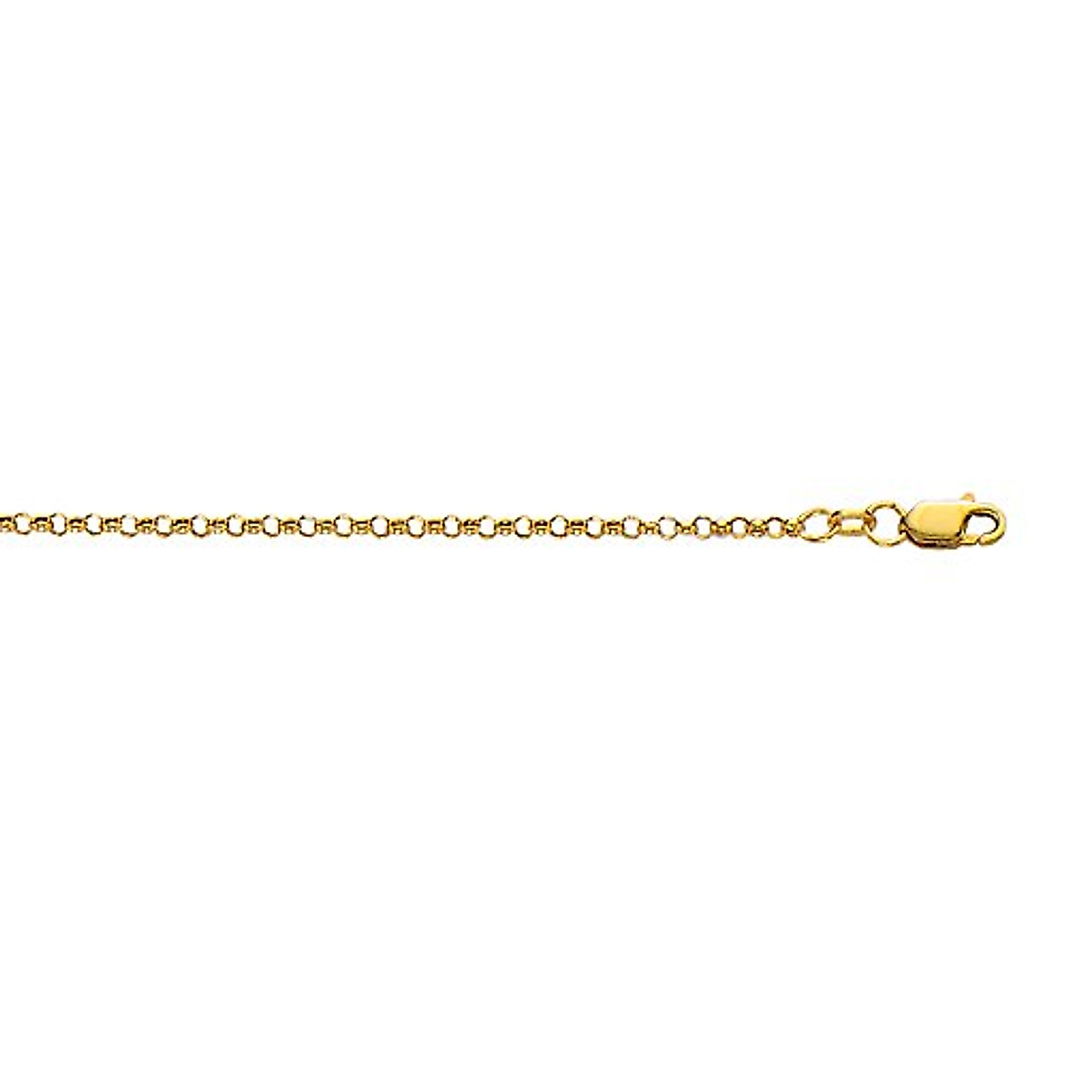Ritastephens 10k Solid Yellow Gold Rolo Chain Ankle Anklet 11 Inches