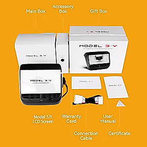 HEFUTE 2023 Rear Seat LCD Screen Entertainment System for Tesla Model 3 Model Y, 7 Inch Touch Screen with Carplay Temperature Regulation(Model 3/Y 2016-2019)