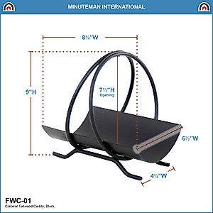 Minuteman International Colonial fatwood Holder Basket Caddy, Black