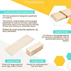 GIGI Wax Essentials, Applicators & Muslin Strips for Face & Body