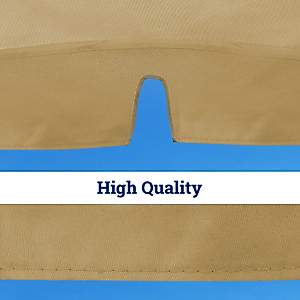 BenefitUSA Canopy Only Patio Outdoor 76"x51" Seat Furniture Swing Canopy Porch Top Replacement Cover with Bungee Cords (Beige)