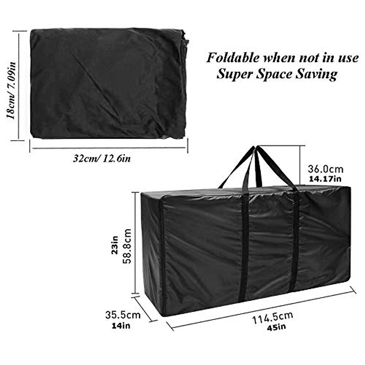 PawGiant Hay Bale Storage Bag, 420D Large Waterproof Hay Bag with 3-Sided Zipper, Foldable Portable Hay Bale Tote Bag for Horse, Cattle, Livestock, and Christmas Tree (45" x 23" x 14")