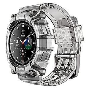 SUPCASE [Unicorn Beetle Pro] Series Case for Galaxy Watch 4 Classic [46mm] 2021 Release, Rugged Protective Case with Strap Bands (FrostBlack)