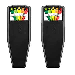2 PCS LED EMF Meter Magnetic Field Detector Ghost Hunting Paranormal Equipment Detector Portable EMF Reader Tester for Home EMF Inspections, Office & Outdoor Ghost Field Monitor Counter