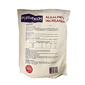 Puri Tech Chemicals 25 lb Calcium Hardness Increaser & 25 lb Alkalinity Increaser Kit for Swimming Pools & Spas Balance Chemical Levels Keep Surfaces & Water Clean