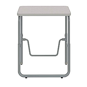 Safco Products AlphaBetter 2.0 Height – Adjustable Student Desk with Swinging Footrest Bar, Sit to Stand, 22"-30", Pebble Gray