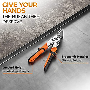 AMERICAN MUTT TOOLS Sheet Metal Hand Seamer - 3 Inch Sheet Metal Bender with 1/4" Depth Markings | Metal Bending Tool, Aluminum Siding Seamer, Straight Seamer, Tong HVAC Hand Seamers Sheet Metal Tools