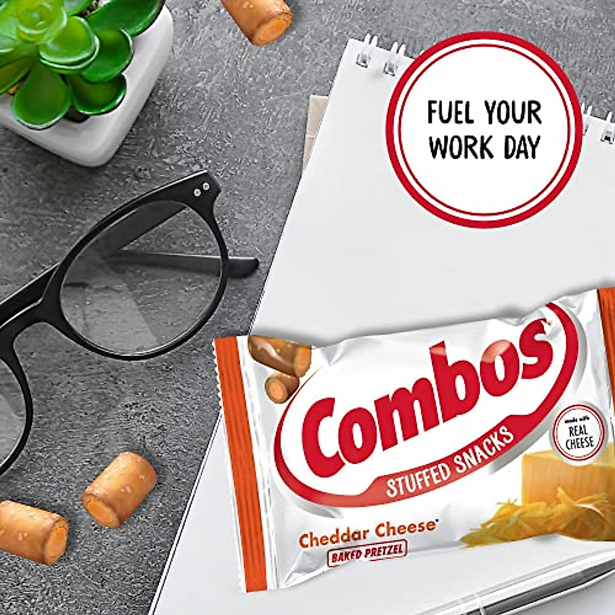 COMBOS Cheddar Cheese Pretzel Baked Snacks 1.8 Ounce (Pack of 18)