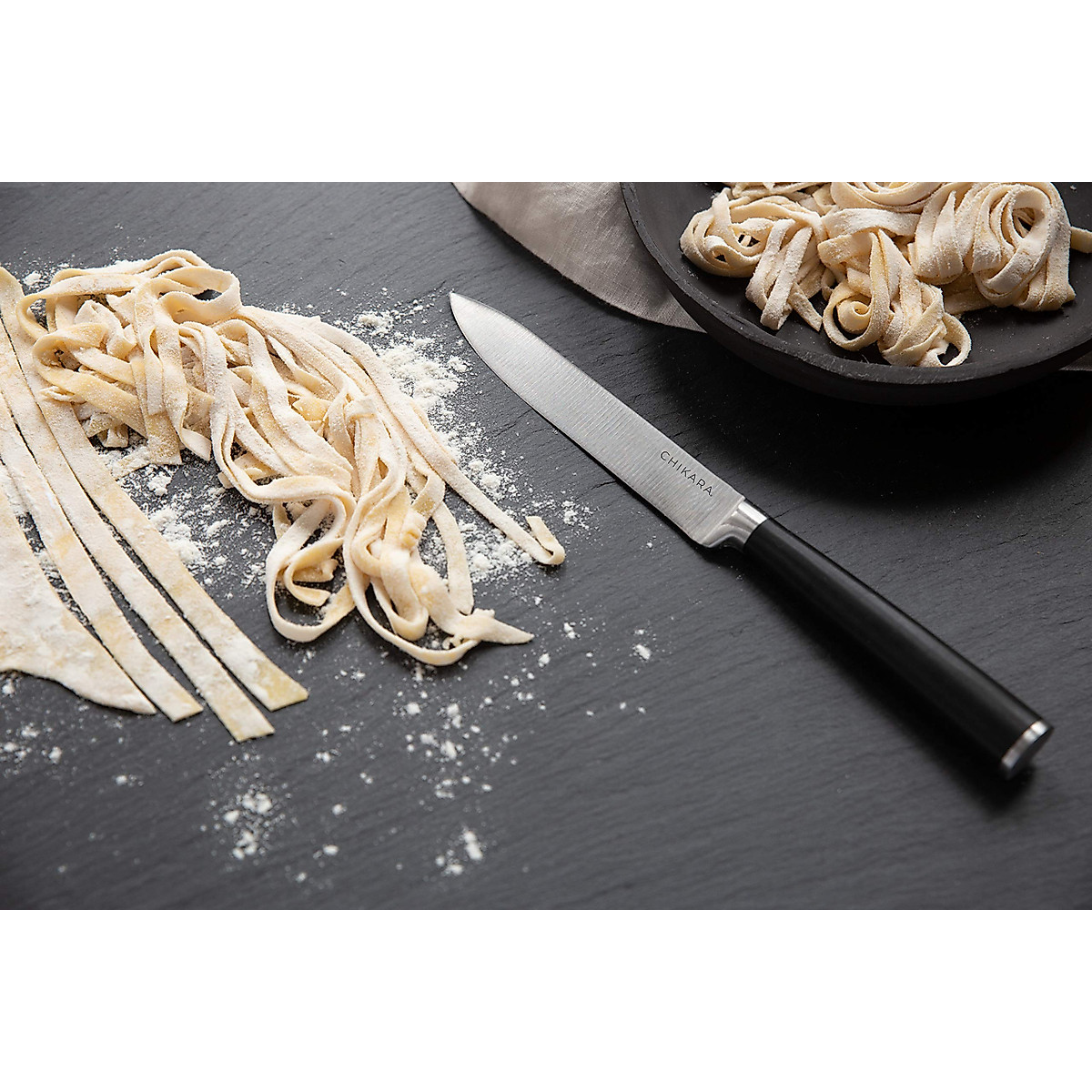 Ginsu Chikara 8 piece Bamboo block Knife Set, Black