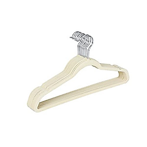 Home Premium Velvet Hangers 30 Pack - Non-Slip & Durable Clothes Hangers -Black, Grey, Beige Colors in one Box, Hangers with 360 Degree Rotatable Hook - Heavy Duty Coat Hangers