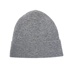 Lallier 100% Merino Wool Beanie for Men and Women, Pure Wool Ribbed Knit Warm Winter Hat with Gift Box (Light Gray)