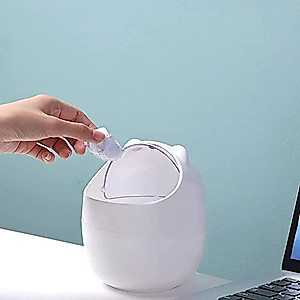 Demall Cartoon Desktop Trash Can Creative Organizer Cute Mini Cat Table Dining Storage Box Desk Decoration Household Daily Necessities