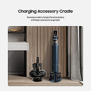 SAMSUNG BESPOKE Jet Cordless Stick Vacuum Cleaner with All In One Clean Station, Powerful Floor Cleaning for Carpet, Hardwood, Tile, Lightweight, HEPA Filtration, Woody Green