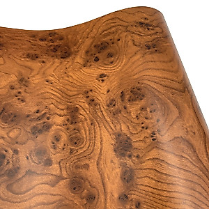 Yifely Brown Wood Grain Furniture Paper PVC Self-Adhesive Shelf Liner Locker Door Sticker 17.7 Inch by 9.8 Feet