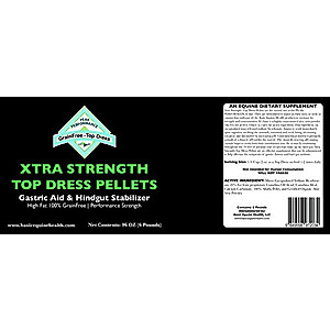 Gut Health Horse Weight Gain Supplement - Xtra Strength Peak Performance Top Dress Pellets (6 lbs) - Ulcer Aid for Horses That Promotes Weight Gain, Hoof Growth, Improved Mood, and Coat