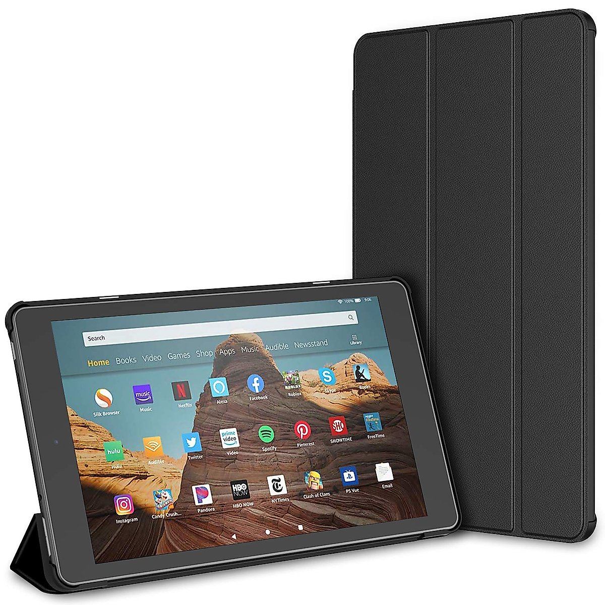 JETech Case for Amazon Fire HD 10 Tablet 10.1" (7th / 9th Generation, 2017 Release / 2019 Release, NOT for 11th / 5th Generation, 2021 Release / 2015 Release) Smart Cover with Auto Sleep/Wake (Black)