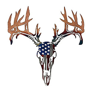 FAFAN Stain Glass Birds Art Metal Style Day Mountain Deer American in European Flag Independence Home Decor Foam Ball (AS Shown, One Size)