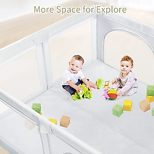 Extra Large Baby Playpen with Mat Included 70x60, Play Pens and Play Yard for Babies and Toddlers