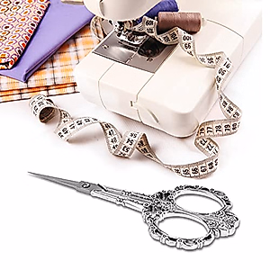 Hisuper 2 Pairs Crafting Scissors 4.5 Inch Sewing Scissors Small Sharp Craft Scissors with Leather Scissors Cover Embroidery Scissor Shears for Fabric Needlework Crochet Threading Tool