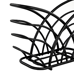 Spectrum Flower Napkin Holder (Black) - Dispenser & Décor for Kitchen, Dining Room, Outdoor, & Bar Tabletop Storage