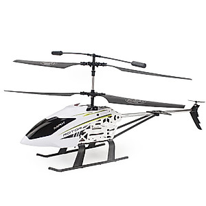 Remote Control Helicopter, 528 Aircraft with Altitude Hold, One Key take Off/Landing, 3.5 Channel, Gyro Stabilizer and High &Low Speed, LED Light for Indoor to Fly for Kids and Beginners (Bule)