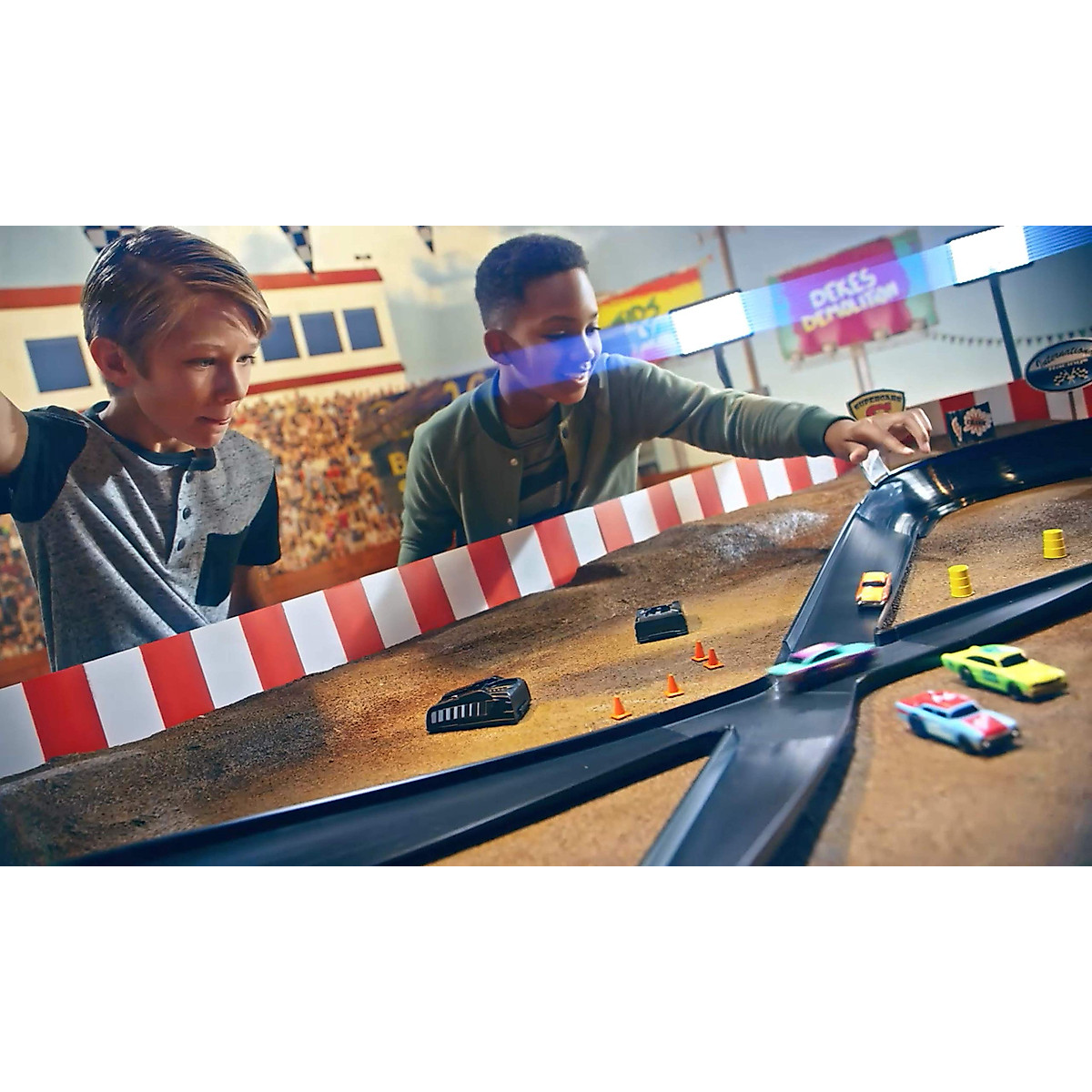 Far Out Toys Crash Racers Figure 8 Circuit Track Set | Huge Rack Track, Explosive Collisions! 40 Pieces Total | Race and Crash Like a Pro, for Ages 5 and Up