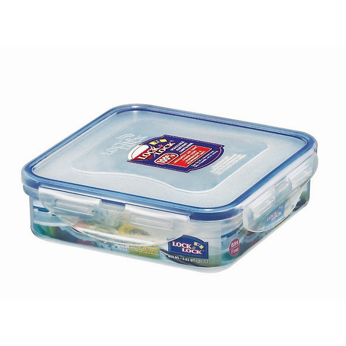 LOCK & LOCK 20-Fluid Ounce Square Food Container, Short, 2-1/2-Cup