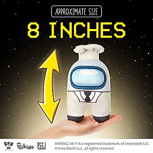 P.M.I. Among Us Plush Buddies | 8-Inch-Tall Among Us Plushie Collectibles | Playable Among Us Toys | Among Us Kids’ Toys Licensed Plush (White My Name Chef)