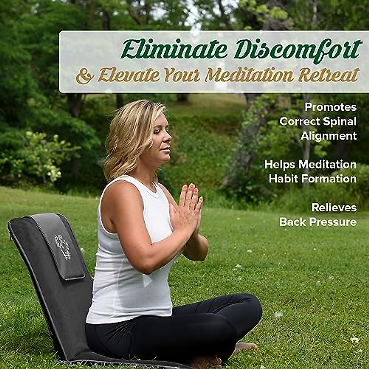 Japanese Meditation Floor Chair with Back Support for Adults - Premium Meditation Chair with Adjustable & Foldable Back for Seating, Yoga & Gaming — Folding Backjack Chairs with Backrest for Adults