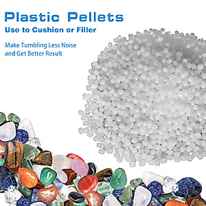 3 LBS Refill Plastic Pellets Rock Tumbling Media for Rock Tumbler, Rock Polisher, Stone Tumbler, Protect and Cushion Fragile Stones and Reduce Tumbling Noise,Get Better Result