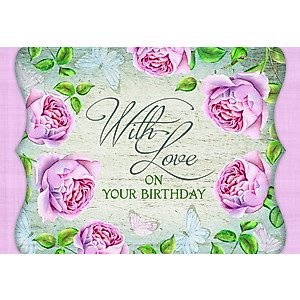 "Birthday Bouquet" - Birthday Greeting Cards - KJV Scripture - (Box of 12)