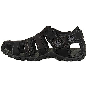 Nunn Bush Men's Rio Bravo Fisherman Closed Toe Outdoor Sandal, Black, 11 Wide