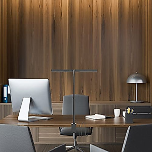 QIYISS LED Desk Lamp, Clamp Lamp with Flexible Gooseneck 360°Rotate,12W LED 3 Modes 5 Brightness, Timer，15.75" Wide Office Eye Protection Light 1100LM Large Bright Desk Lights with Stepless Dimming