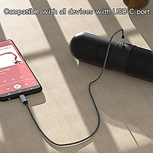 USB C to 3.5mm Audio Aux Cable,Amicable 3.5 mm Male to USB C Male Cable Car Audio Cable,Support Car/Home Stereo/Speaker/Headphones Adapter for Samsung Galaxy, Google Pixel, OnePlus,iPad More 3.3ft
