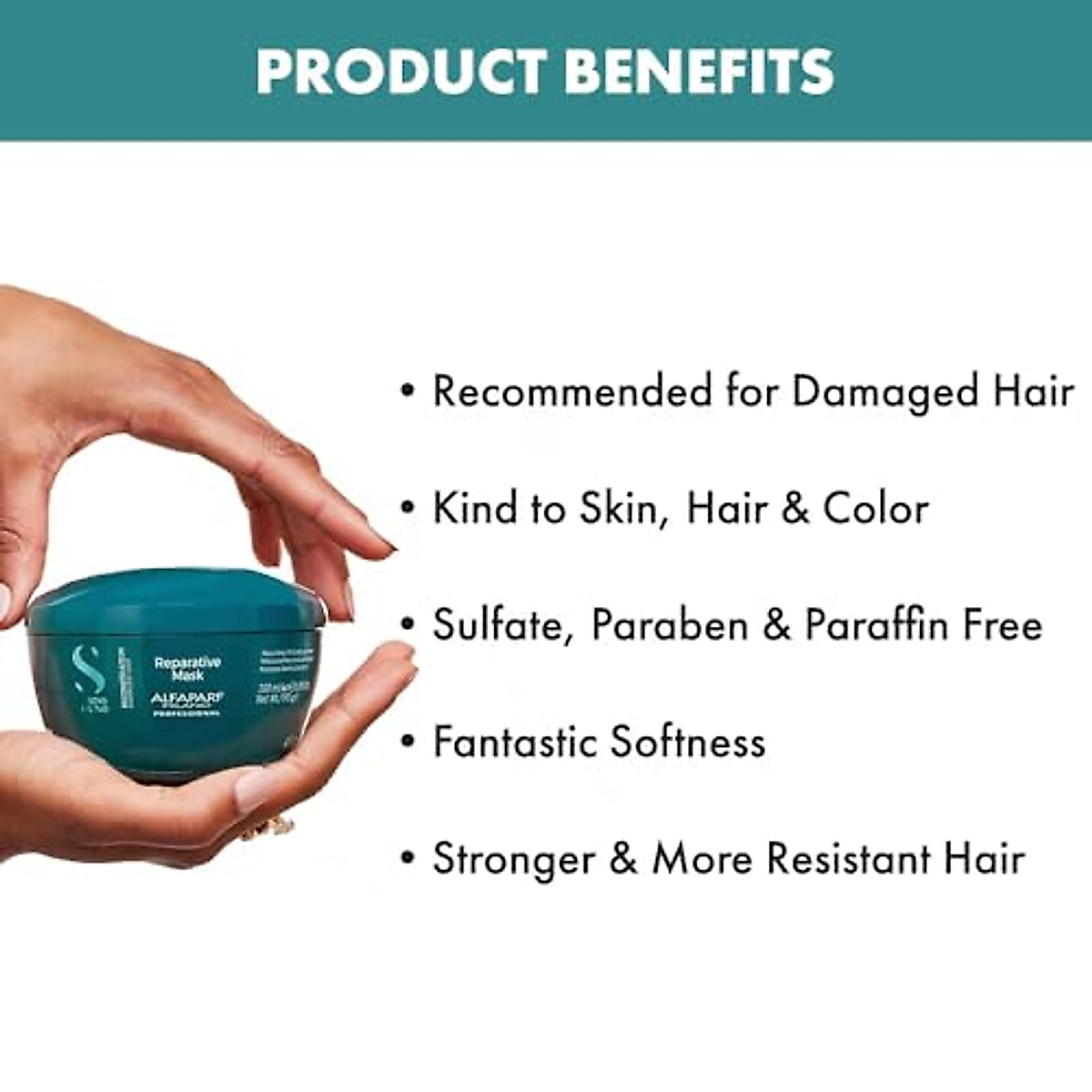 Alfaparf Milano Semi Di Lino Reconstruction Reparative Mask for Damaged Hair, Sulfate Free - Safe on Color Treated Hair - Paraben and Paraffin Free - Professional Salon Quality, 6.88 Fl Oz (200 ml)