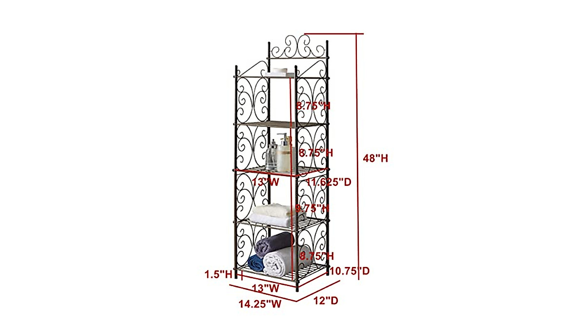 Kings Brand 5 Tier Storage Shelf - Maximize Your Space