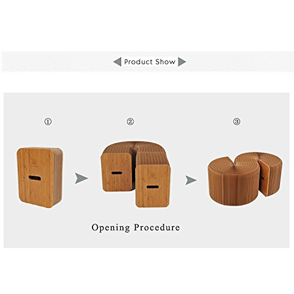 AlienTech Home Furniture Softeating Modern Design Accordin Folding Paper Stool Sofa Chair Kraft Paper Relaxing Foot Stool-Fashion Paper Design, Ideal for School, Kitchen ,Living & Dining Room