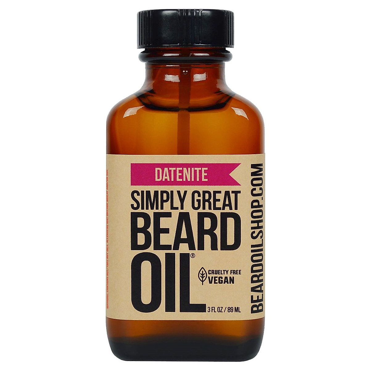 Simply Great Beard Oil - DATENITE Scented Beard Oil - Beard Conditioner 3 Oz Easy Applicator - Natural - Vegan and Cruelty Free Care for Beards - America's Favorite