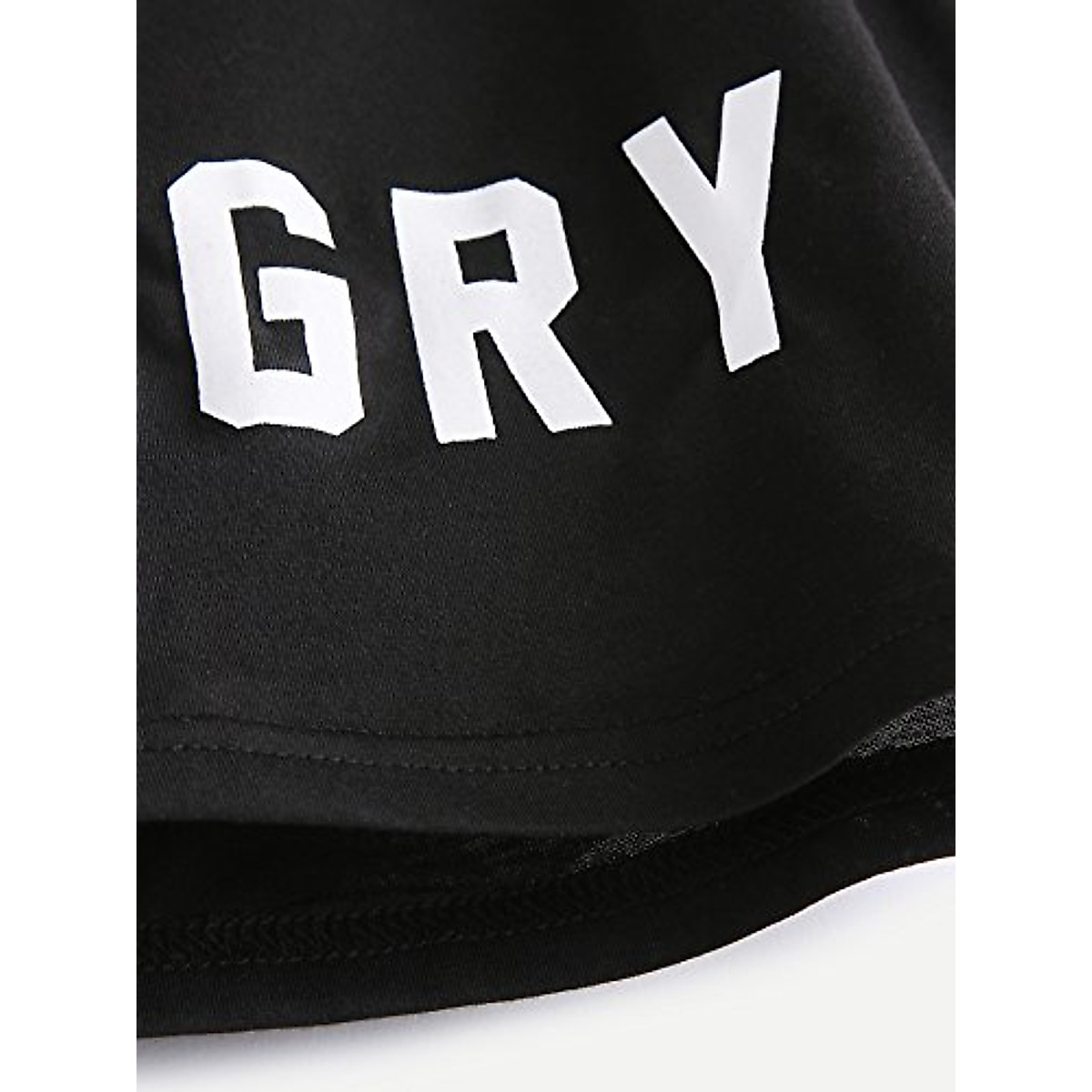 SweatyRocks Women's Summer Sleeveless Letter Print Casual Crop Tank Top Shirts Black S