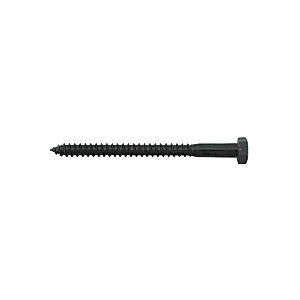 Renovators Supply Manufacturing Steel 5/16 X 4 Inches Lag Bolts Screw with Black Zinc Plated, Hex Head Leg Screw-(1 Unit), Imperial Measurement and External Hex System Pack of 100