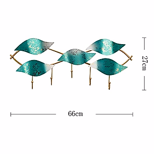 LHLLHL Creative Wall Hook Bathroom Coat Storage Rack Entrance Metal Shelf Door Key Hanger