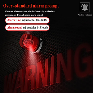 C-Zone SW-526A 30-130db Sound Level Meter Tester 18in Large Screen LCD Display Wall Hanging Type Decibel Noise Measuring with Alarm for Library/Hotel/Theater/Lobby