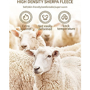 Gihuo Women's Fleece Sherpa Lined Crewneck Pullover Sweatshirt(03DarkGrey-M)