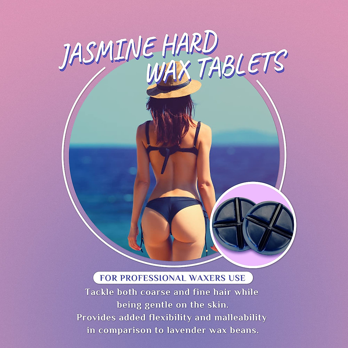 Waxing Kit, Wax Warmer Hair Removal Wax Kit with 4 Bags Hard Wax (3.5oz/bag) for Full Body, Legs, Face, Eyebrows, Bikini Women Men At Home Waxing