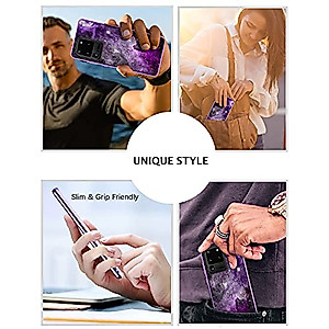 BENTOBEN Samsung Galaxy S20 Ultra Case, Slim Fit Glow in The Dark Shockproof Drop Protective Hybrid Hard PC Soft TPU Bumper Cover for 2020 Samsung Galaxy S20 Ultra 5G 6.9 Inch, Purple Nebula