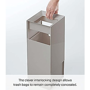 YAMAZAKI home 6950 Veil-Trash Can, Taupe