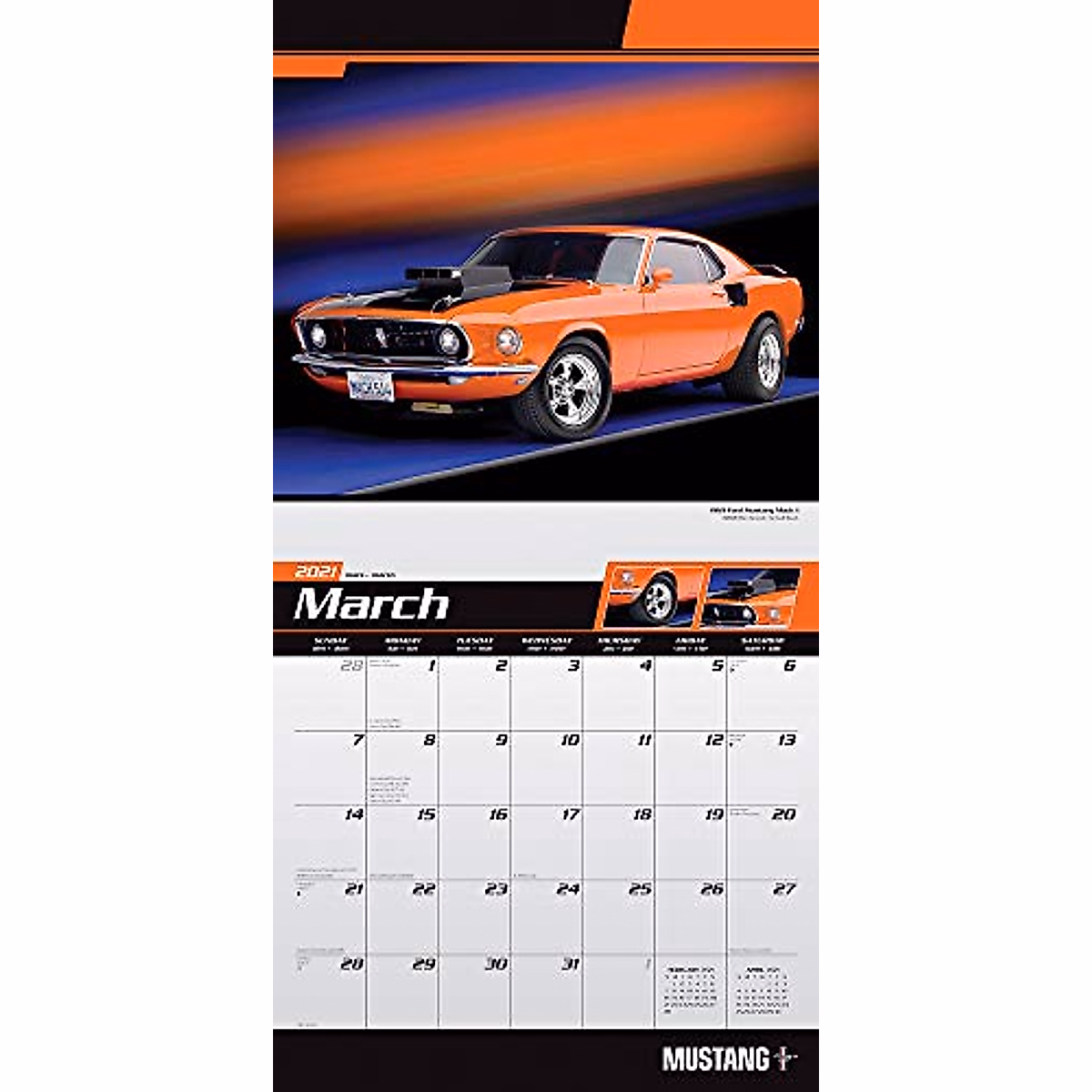 Mustang 2021 Calendar: Foil Stamped Cover